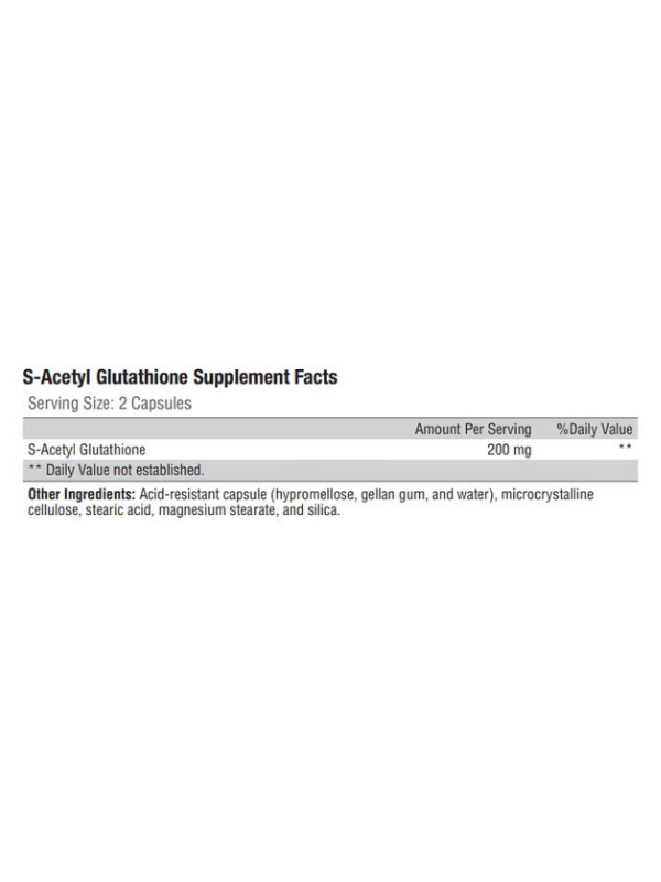 S-Acetyl Glutathione 60ct – Tringali Vibrant Health Supplement Store